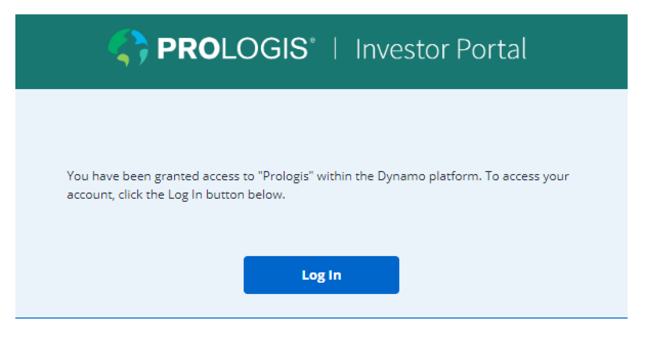 Investor Portal Account Setup | Prologis